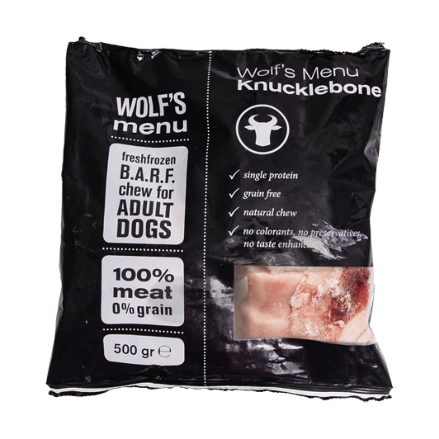 BARF Chien - Wolf's Menu Os à moelle surgelé - 500 gr