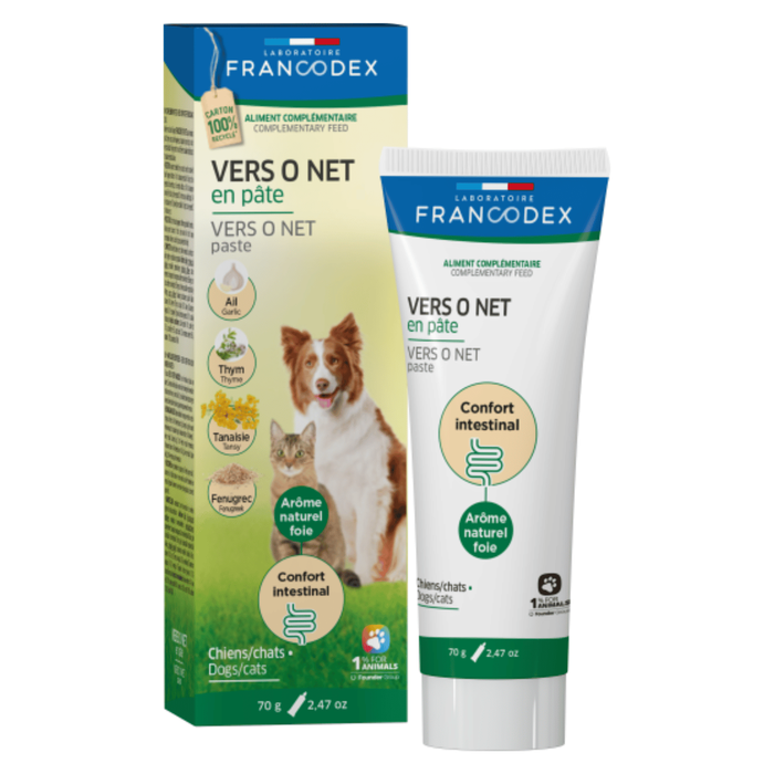Francodex Pâte Vers O Net pour chien et chat - 70 gr