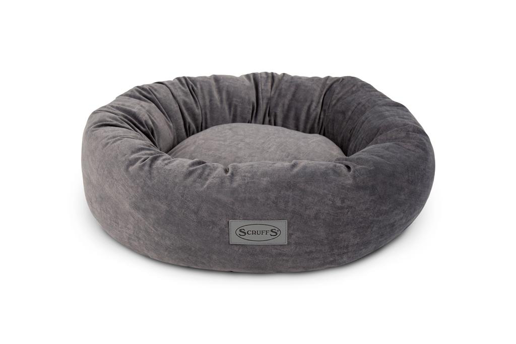 Couchage Chien - Scruffs Donut Oslo Taille XXL Gris - Ø 85 cm